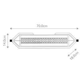 LED-Wandlampe ESPADA, chrom poliert Breite 70 cm Metall IP44