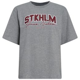 Gina Damen T-Shirt mit Brust-Print