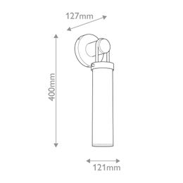 Wandlampe WYNWOOD, altmessing H&ouml;he 40 cm Metall/Opalglas E27