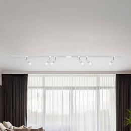 Trio Schienenset DUOline Diallo, wei&szlig; 2 m 6-flg. E27-LED 2-Phasen