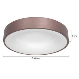Steinhauer LED-Deckenleuchte Ringlede, 2.700 K, &Oslash; 48 cm, bronze, Metall