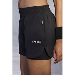 Copenhagen Studios Funktionsshorts schwarz Gr. XS (32/34) f&uuml;r Damen. Mit Logodruck. K&ouml;rpernah