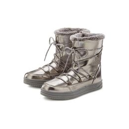 Lascana Winterboots grau Gr. 37 f&uuml;r Damen. Mit Glitzerdetails