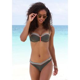 Lascana B&uuml;gel-Bandeau-Bikini-Top 'Yuna' gr&uuml;n Gr. 42 Cup B. Mit B&uuml;gel Und Mit Seitlichen St&auml;bchen. Nachhaltig.