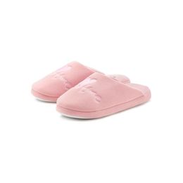 Vivance Hausschuh 'Pantolette, Pantoffel, Clog,' pink Gr. 37 f&uuml;r Damen. Mit Schriftzug