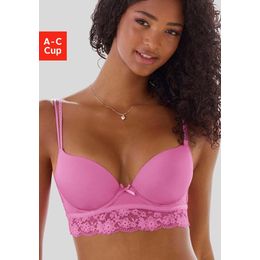 VIVANCE BY LASCANA Push-up-BH 'Anisa' pink Gr. 70C. Vergr&ouml;&szlig;ert Optisch Die B&uuml;ste und mit B&uuml;gel