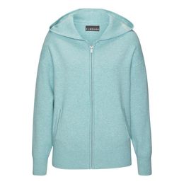 ELBSAND Strickjacke blau Gr. 32/34 f&uuml;r Damen. Mit Logoschriftzug. Bequem