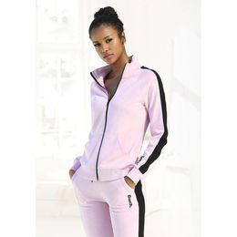 BENCH. LOUNGEWEAR Sweatjacke mehrfarbig Gr. 32/34 f&uuml;r Damen. Ohne Ausschnitt und Logodruck. Bequem. Nachhaltig.