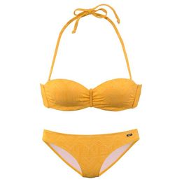 Buffalo Set: B&uuml;gel-Bandeau-Bikini 'Romance' gelb Gr. 42 Cup C. Mit B&uuml;gel Und Mit Seitlichen St&auml;bchen