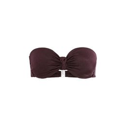 LSCN BY LASCANA Bandeau-Bikini-Top 'Nele' violett Gr. 34 Cup C/D. Mit Seitlichen St&auml;bchen Und Ohne B&uuml;gel
