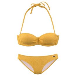 Buffalo Set: B&uuml;gel-Bandeau-Bikini 'Romance' gelb Gr. 38 Cup A. Mit B&uuml;gel Und Mit Seitlichen St&auml;bchen