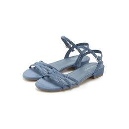 Lascana Sandale 'Sommerschuh' blau Gr. 40 f&uuml;r Damen