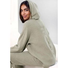 ELBSAND Hoodie gr&uuml;n Gr. 32/34 f&uuml;r Damen. Mit Logostickerei. Nachhaltig.