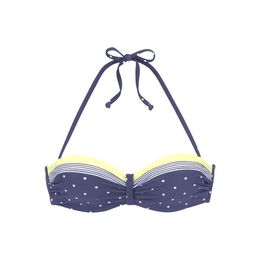 Lascana B&uuml;gel-Bandeau-Bikini-Top 'Monri' mehrfarbig Gr. 44 Cup E. Mit B&uuml;gel Und Mit Seitlichen St&auml;bchen. Nachhaltig.
