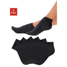 H.I.S. H.I.S Kurzsocken 'Damen Frotteesocken farbig und uni' schwarz Gr. 39-42 f&uuml;r Damen. Elastisch. Nachhaltig.