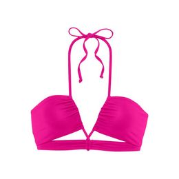 s.Oliver Bandeau-Bikini-Top 'Joy' pink Gr. 38 Cup A/B. Mit Raffung. Mit Seitlichen St&auml;bchen Und Ohne B&uuml;gel. Nachhaltig.