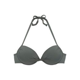 Lascana Push-Up-Bikini-Top 'Italy' gr&uuml;n Gr. 34 Cup B. Mit Raffung. Mit B&uuml;gel