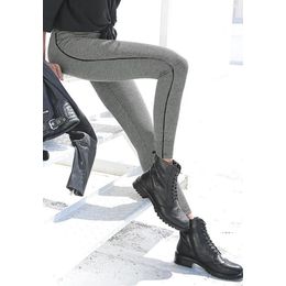 Lascana Leggings mehrfarbig Gr. 32/34 f&uuml;r Damen. Mit Piping. Figurbetont