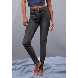 Lascana Jeansleggings schwarz Gr. 38 f&uuml;r Damen. Figurbetont. Nachhaltig.