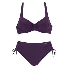 Lascana Set: B&uuml;gel-Bikini 'Annelie' lila Gr. 38 Cup F. Mit B&uuml;gel