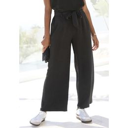 VIVANCE BY LASCANA Schlupfhose 'mit weitem Bein und bequemer Passform' schwarz Gr. 34 f&uuml;r Damen. Figurumspielend