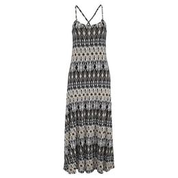 Lascana Maxikleid 'mit Ethnodruck und Spaghettitr&auml;gern' mehrfarbig Gr. 34 f&uuml;r Damen. Rundhals und Allover-Druck. Figurbetont. Nachhaltig.