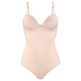 Lascana Push-up-Body beige Gr. 75 Cup C f&uuml;r Damen. Mit herzf&ouml;rmiger Ausschnitt. Mit Integriertem Kissen und mit B&uuml;gel. Figurbetont