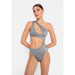 LSCN BY LASCANA Monokini 'Nele' grau Gr. 44 f&uuml;r Damen. Ohne B&uuml;gel