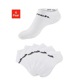 Bench. Sportsocken wei&szlig; Gr. 35-38 f&uuml;r Damen. Mit Logoschriftzug. Elastisch. Nachhaltig.