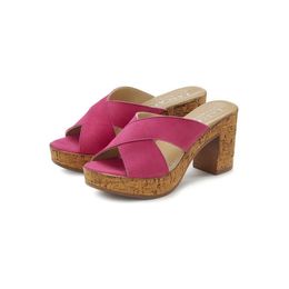 Lascana Pantolette pink Gr. 38 f&uuml;r Damen