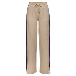 s.Oliver Sweathose beige Gr. 32/34 f&uuml;r Damen. Mit Piping, Kontrastbesatz. Bequem. Nachhaltig.