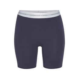 Copenhagen Studios Boxer blau Gr. L (40) f&uuml;r Damen. Mit Logobund. K&ouml;rpernah. Nachhaltig.