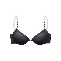 Lascana Push-up-BH schwarz Gr. 75A. Mit Herausnehmbaren Kissen und mit B&uuml;gel