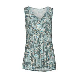 Vivance Tanktop gr&uuml;n Gr. 40/42 f&uuml;r Damen. Mit tiefer V-Ausschnitt. Figurumspielend. Nachhaltig.