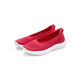 Lascana Sneaker Ballerinas 'Halbschuh, Slip-On-Sneaker,' pink Gr. 35 f&uuml;r Damen