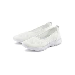 Lascana Sneaker Ballerinas 'Halbschuh, Slip-On-Sneaker,' wei&szlig; Gr. 42 f&uuml;r Damen