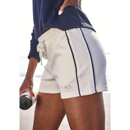 H.I.S. H.I.S Shorts braun Gr. 40/42 f&uuml;r Damen. Mit Logostickerei, Piping, Logoschriftzug. Bequem. Nachhaltig.