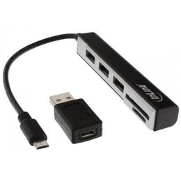 Inline OTG Kartenleser USB 2.0 Hub f&uuml;r Smartphones,Tablets & Laptop