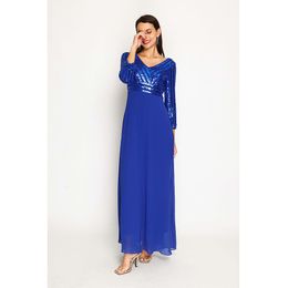 ASSUILI Kleid in Blau - 75% | Gr&ouml;&szlig;e 36 | Damen-kleider