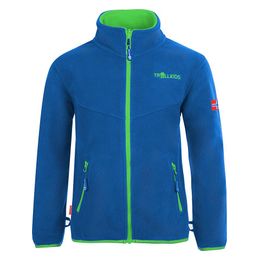Trollkids Fleecejacke "Oppdal XT" in Gr&uuml;n/ Blau - 31% | Gr&ouml;&szlig;e 140 | Kids-fleecejacken-fleecepullover