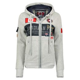 Canadian Peak Sweatjacke "Fipeak" in Grau - 66% | Gr&ouml;&szlig;e XL | Damen-sweatshirts-jacken