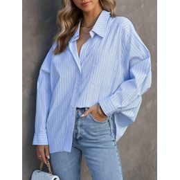 Milan Kiss Bluse in Hellblau/ Gr&uuml;n - 56% | Gr&ouml;&szlig;e M | Damen-blusen