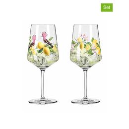 Ritzenhoff 2er-Set: Cocktailgl&auml;ser "Sommertau Limoncello" in Gelb/ Gr&uuml;n - 544 ml - 57% | Gedeckter-tisch