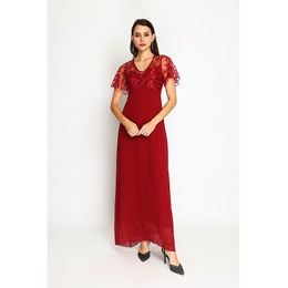 ASSUILI Kleid in Bordeaux - 76% | Gr&ouml;&szlig;e 40 | Damen-kleider