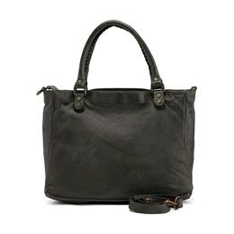 Melina C Leder-Henkeltasche in Dunkelgr&uuml;n - (B)38 x (H)28 x (T)18 cm - 77% | Damen-taschen