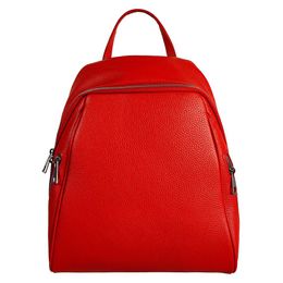Florence Bags Leder-Rucksack "Lacona" in Rot - (B)34 x (H)28 x (T)16 cm - 75% | Damen-taschen