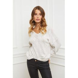 Jos&eacute;fine Pullover "Cetif" in Wei&szlig; - 66% | Gr&ouml;&szlig;e M | Damen-pullover-cardigans