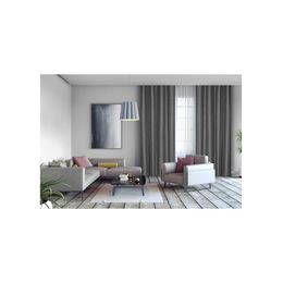 LIFA LIVING &Ouml;senvorhang "Luxe" in Grau - 74% | Gr&ouml;&szlig;e 150x260 cm | Gardinen-vorhaenge