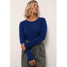 Just Cashmere Kaschmir-Pullover "Vivian" in Dunkelblau - 48% | Gr&ouml;&szlig;e L | Damen-pullover-cardigans