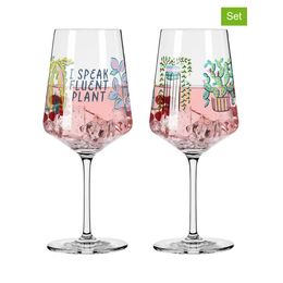 Ritzenhoff 2er-Set: Cocktailgl&auml;ser "Home+Garden" in T&uuml;rkis/ Lila - 500 ml - 53% | Gedeckter-tisch